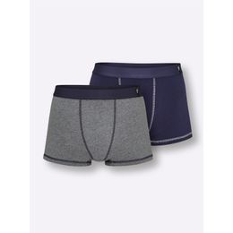 w&auml;schepur Panty W&Auml;SCHEPUR, Herren, Gr. 5, 2 Stk., marine, anthrazit, meliert, 95% Baumwolle, 5% Elasthan, Unterhosen Panty