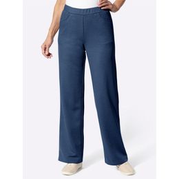 Schlupfhose Classic Basics, Damen, Gr. 46, Normalgr&ouml;&szlig;en, jeansblau, 100% Polyester, unifarben, Hosen Schlupfhose