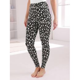 Leggings feel good, Damen, Gr. 36/38, Normalgr&ouml;&szlig;en, schwarz, anthrazit, bedruckt, 95% Baumwolle, 5% Elasthan, gemustert, gepunktet, Hosen Leggings