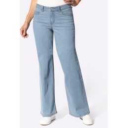 Bequeme Jeans Casual Looks, Damen, Gr. 52, Normalgr&ouml;&szlig;en, blau, bleached, 99% Baumwolle, 1% Elasthan, unifarben, lang, Jeans