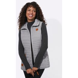 Steppweste Casual Looks, Damen, Gr. 40, steingrau, 100% Polyester, Wattierung:100% Polyester, unifarben, Westen Steppweste