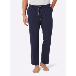 w&auml;schepur Schlafhose W&Auml;SCHEPUR, Herren, Gr. 48/50, Normalgr&ouml;&szlig;en, marine, anthrazit, 100% Baumwolle, unifarben, Hosen Schlafhose