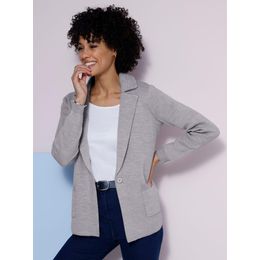 Cardigan Classic Basics, Damen, Gr. 40, steingrau, meliert, 100% Polyacryl, meliert, Strickjacken