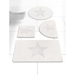 Badematte HEINE HOME Gr. 7, wei&szlig;, rund (75cm x 75cm ), 1 Stk., Badematten, Badematte