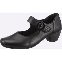 Pumps Rieker, Damen, Gr. 37, schwarz, Glattleder, Lederimitat, Schuhe Pumps