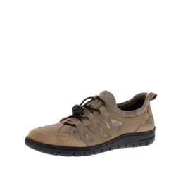 Sneaker Casual Looks, Damen, Gr. 37, taupe, Nubukleder, Textil, Veloursleder, Schuhe Sneaker