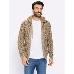 Strickjacke Marco Donati, Herren, Gr. 48, camel, meliert, 100% Polyacryl, gemustert, mehrfarbig, Strickjacken Strickjacke