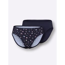 w&auml;schepur Jazz-Pants Slips W&Auml;SCHEPUR, Damen, Gr. 38, 2 Stk., marine, mauve, marine, 80% Polyamid, 20% Elasthan, Unterhosen