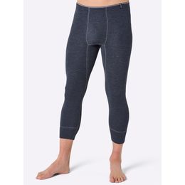 Lange Unterhose, Herren, Gr. 5, 1 Stk., marine, geringelt, 75% Baumwolle, 25% Polyester, Unterhosen Lange Unterhose