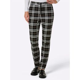 Webhose CREATION L PREMIUM, Damen, Gr. 38, Normalgr&ouml;&szlig;en, schwarz, cognac, kariert, 52% Polyester, 35% Wolle, 10% Viskose, 3% Elasthan, gemustert, kariert, mehrfarbig, Hosen