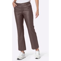 Bequeme Jeans Heine, Damen, Gr. 34, Normalgr&ouml;&szlig;en, schoko, 98% Baumwolle, 2% Elasthan, unifarben, 7/8-L&auml;nge, Jeans