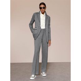 CR&Eacute;ATION L Jackenblazer CREATION L "Modal-Mix-Blazer", Damen, Gr. 38, grau, anthrazit, gemustert, 54% Polyester, 44% Modal, 2% Elasthan, Blazer