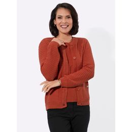 Strickpullover Casual Looks "Twinset", Damen, Gr. 36, terra, 100% Baumwolle, unifarben, Pullover Strickpullover