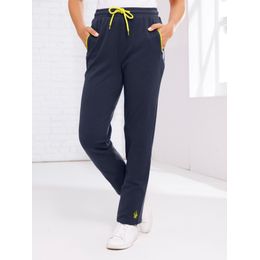 Schlupfhose, Damen, Gr. 46, Normalgr&ouml;&szlig;en, grau (marine), 100% Baumwolle, unifarben, Hosen Schlupfhose