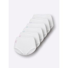 w&auml;schepur Taillenslip W&Auml;SCHEPUR, Damen, Gr. 38, 6 Stk., wei&szlig;, 95% Baumwolle, 5% Elasthan, Unterhosen Taillenslip