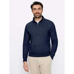 Langarmshirt Catamaran "Langarm-Shirt", Herren, Gr. 48/50, marine, meliert, 88% Baumwolle, 12% Polyester, meliert, unifarben, Shirts Langarmshirt