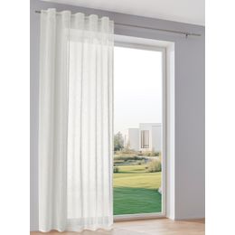 Gardine HEINE HOME Gr. 6, sanftes wei&szlig;, B:290cm H:175cm, Polyester, Gardinen, Gardine