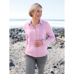 Blusenshirt Casual Looks "Blusenshirt", Damen, Gr. 36, ros&eacute;, 95% Viskose, 5% Elasthan, unifarben, Shirts Blusenshirt