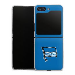 DeinDesign Galaxy Z Flip 5 Handy Hard Case Schutzh&uuml;lle transparent Smartphone Handy H&uuml;lle Hertha Bsc Flag Official Licensed Product Hard Case
