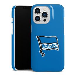 DeinDesign iPhone 13 Pro Handy Premium Case Smartphone Handyh&uuml;lle Schutzh&uuml;lle gl&auml;nzend Hertha Bsc Official Licensed Product Flag Premium Case