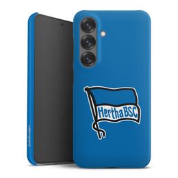 DeinDesign Galaxy S25 Handy Premium Case Smartphone Handyh&uuml;lle Schutzh&uuml;lle matt Hertha Bsc Official Licensed Product Flag Premium Case