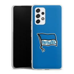 DeinDesign Galaxy A53 5G Handy Silikon H&uuml;lle Case transparent Handyh&uuml;lle Official Licensed Product Flag Hertha Bsc Silikon Case