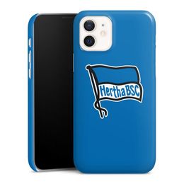 DeinDesign iPhone 12 Handy Premium Case Smartphone Handyh&uuml;lle Schutzh&uuml;lle gl&auml;nzend Hertha Bsc Official Licensed Product Flag Premium Case