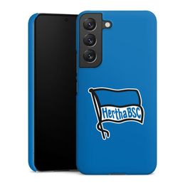DeinDesign Galaxy S22 Handy Premium Case Smartphone Handyh&uuml;lle Schutzh&uuml;lle matt Hertha Bsc Official Licensed Product Flag Premium Case