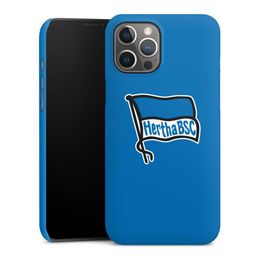 DeinDesign iPhone 12 Pro Max Handy Premium Case Smartphone Handyh&uuml;lle Schutzh&uuml;lle matt Hertha Bsc Official Licensed Product Flag Premium Case