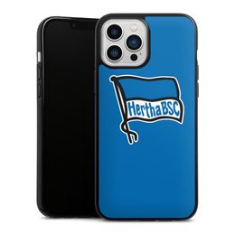 DeinDesign iPhone 13 Pro Max Handy Silikon H&uuml;lle Case schwarz Handyh&uuml;lle Hertha Bsc Official Licensed Product Flag