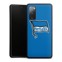 DeinDesign Galaxy S20 FE 5G Handy Premium Silikon H&uuml;lle Handyh&uuml;lle schwarz Case Official Licensed Product Flag Hertha Bsc Silikon Premium Case