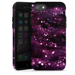 DeinDesign iPhone SE (2020) Handy Panzer Handyh&uuml;lle robuste Outdoor H&uuml;lle Schutzh&uuml;lle matt Muster Glitter Glitzer Tough Case