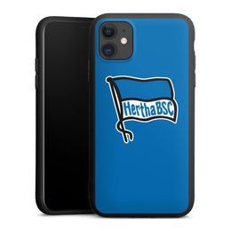 DeinDesign iPhone 11 Handy Premium Silikon H&uuml;lle Handyh&uuml;lle schwarz Case Official Licensed Product Flag Hertha Bsc Silikon Premium Case