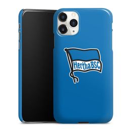 DeinDesign iPhone 11 Pro Max Handy Premium Case Smartphone Handyh&uuml;lle Schutzh&uuml;lle gl&auml;nzend Hertha Bsc Official Licensed Product Flag Premium Case