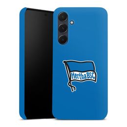 DeinDesign Galaxy A55 5G Handy Premium Case Smartphone Handyh&uuml;lle Schutzh&uuml;lle gl&auml;nzend Hertha Bsc Official Licensed Product Flag Premium Case
