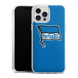 DeinDesign iPhone 13 Pro Max Handy Silikon H&uuml;lle Case transparent Handyh&uuml;lle Hertha Bsc Official Licensed Product Flag Silikon Case