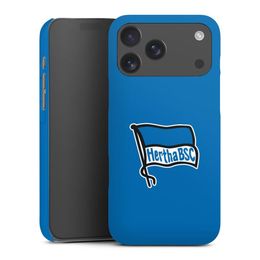 DeinDesign iPhone 17 Pro Max Handy Premium Case Smartphone Handyh&uuml;lle Schutzh&uuml;lle gl&auml;nzend Hertha Bsc Official Licensed Product Flag Premium Case