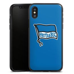 DeinDesign iPhone X Handy Silikon H&uuml;lle Case schwarz Handyh&uuml;lle Hertha Bsc Official Licensed Product Flag