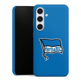 DeinDesign Galaxy S24 Handy Premium Case Smartphone Handyh&uuml;lle Schutzh&uuml;lle matt Hertha Bsc Official Licensed Product Flag Premium Case