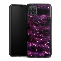 DeinDesign Galaxy A12 Handy Silikon H&uuml;lle Case schwarz Handyh&uuml;lle Muster Glitter Glitzer