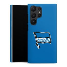 DeinDesign Galaxy S23 Ultra Handy Premium Case Smartphone Handyh&uuml;lle Schutzh&uuml;lle matt Hertha Bsc Official Licensed Product Flag Premium Case