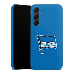 DeinDesign Galaxy A55 5G Handy Premium Case Smartphone Handyh&uuml;lle Schutzh&uuml;lle matt Hertha Bsc Official Licensed Product Flag Premium Case