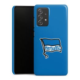 DeinDesign Galaxy A52s 5G Handy Premium Case Smartphone Handyh&uuml;lle Schutzh&uuml;lle gl&auml;nzend Hertha Bsc Official Licensed Product Flag Premium Case