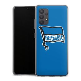 DeinDesign Galaxy A32 4G Handy Silikon H&uuml;lle Case transparent Handyh&uuml;lle Hertha Bsc Official Licensed Product Flag Silikon Case