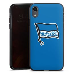 DeinDesign iPhone Xr Handy Silikon H&uuml;lle Case schwarz Handyh&uuml;lle Hertha Bsc Official Licensed Product Flag