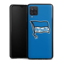 DeinDesign Galaxy A12 Handy Silikon H&uuml;lle Case schwarz Handyh&uuml;lle Hertha Bsc Flag Official Licensed Product