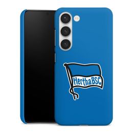 DeinDesign Galaxy S23 Handy Premium Case Smartphone Handyh&uuml;lle Schutzh&uuml;lle matt Hertha Bsc Official Licensed Product Flag Premium Case