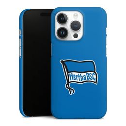 DeinDesign iPhone 14 Pro Handy Premium Case Smartphone Handyh&uuml;lle Schutzh&uuml;lle matt Hertha Bsc Official Licensed Product Flag Premium Case