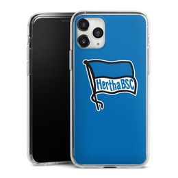 DeinDesign iPhone 11 Pro Max Handy Silikon H&uuml;lle Case transparent Handyh&uuml;lle Hertha Bsc Official Licensed Product Flag Silikon Case