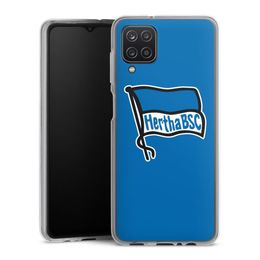 DeinDesign Galaxy A12 Handy Silikon H&uuml;lle Case transparent Handyh&uuml;lle Hertha Bsc Flag Official Licensed Product Silikon Case